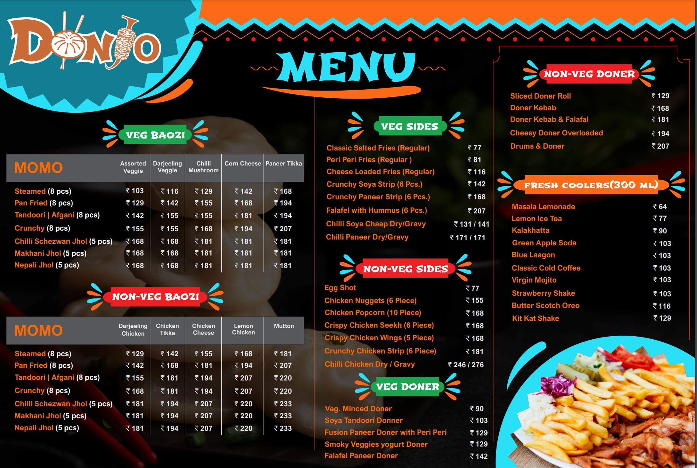 Menu At Donjo Ranchi