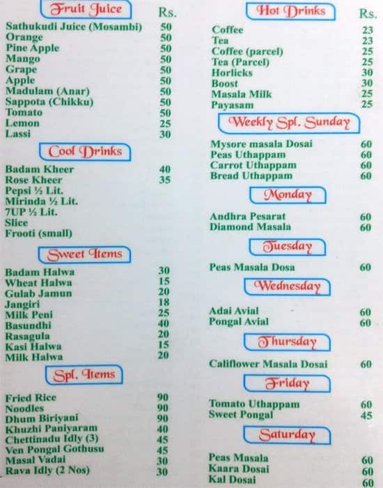 Welcome Hotel Menu, Menu for Welcome Hotel, Purasavakkam, Chennai - Zomato