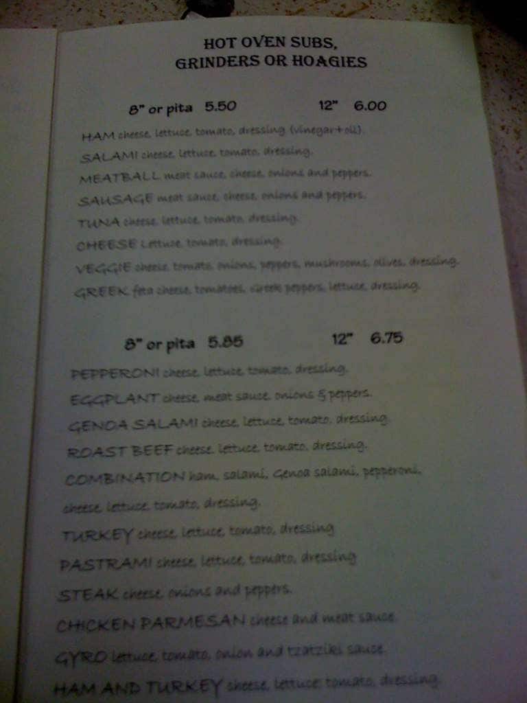 Menu at Takis Pizza House pizzeria, Eustis, S Bay St