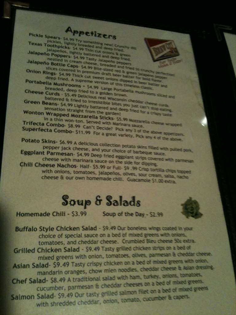 Menu at Boneyard Pub & Grill, Mukwonago