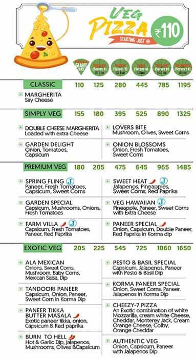 Menu at La Pino'z Pizza, Ahmedabad, Shop No. 1