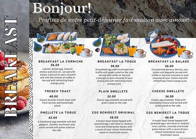 Menu of La Toque Du Chef, Al Khalidiya, Abu Dhabi