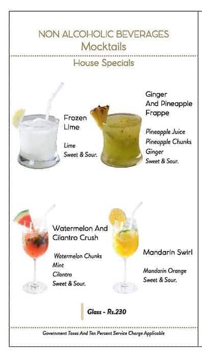 Menu of Sigree Global Grill, Powai, Mumbai