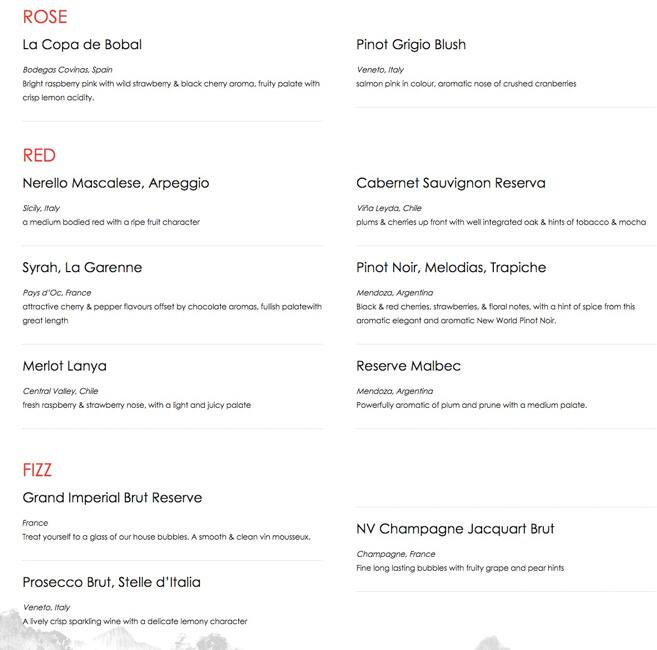 Menu at Inamo restaurant, London, 134-136 Wardour St