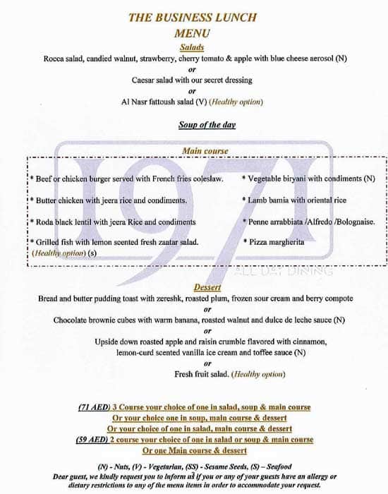 Menu at Brugge Gastropub, Dubai