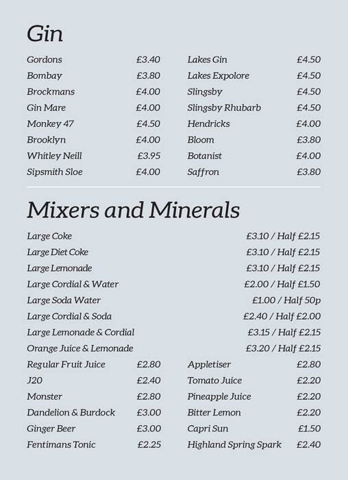 Menu at The Mill pub & bar, Stokesley