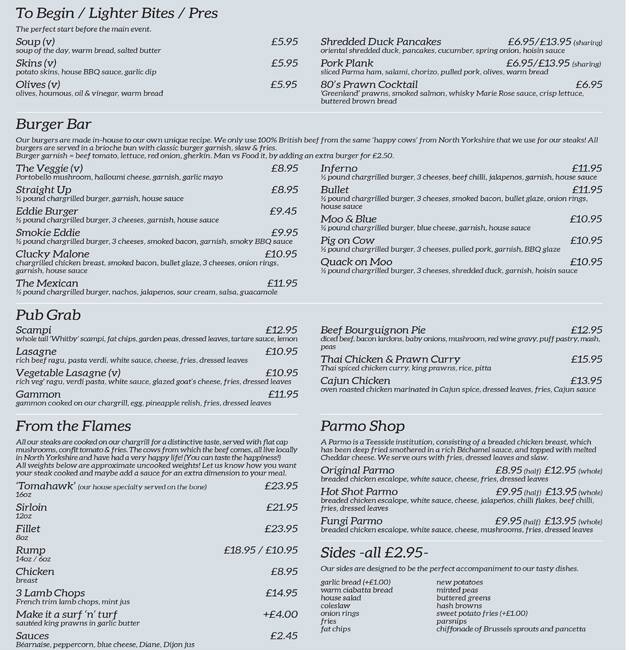 Menu at The Mill pub & bar, Stokesley