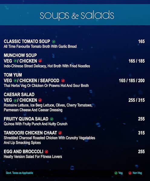 Menu of Splash Resto Bar, Mira Road, Mumbai