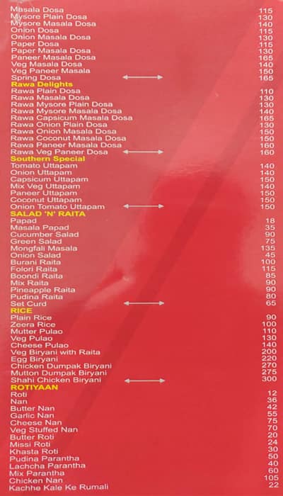 Menu at Hotel K3 Club Residency, Jhansi