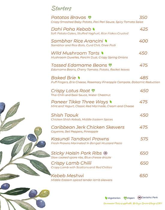 Menu at The Sanctuary Bar & Kitchen, Hyderabad