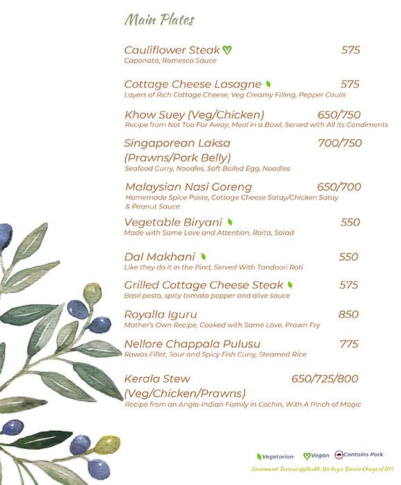 Menu at The Sanctuary Bar & Kitchen, Hyderabad