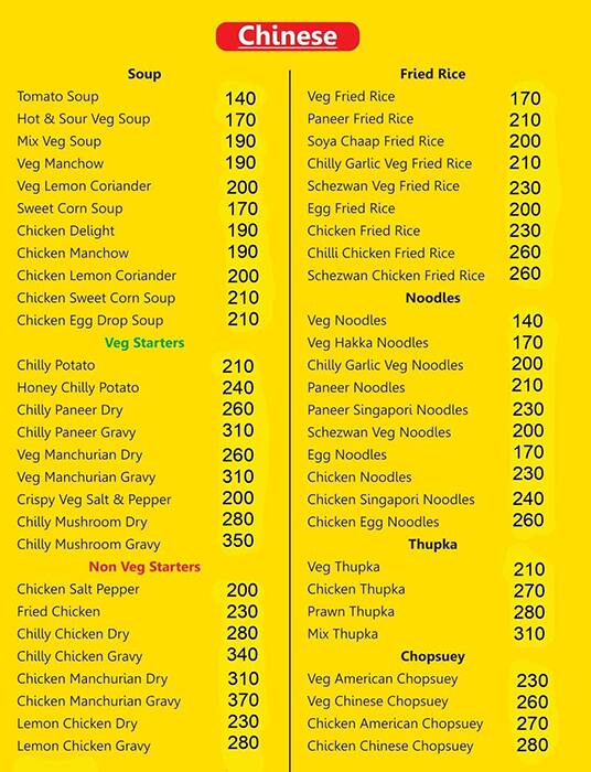 Menu of Lama's Chinese Kitchen, Indirapuram, Ghaziabad