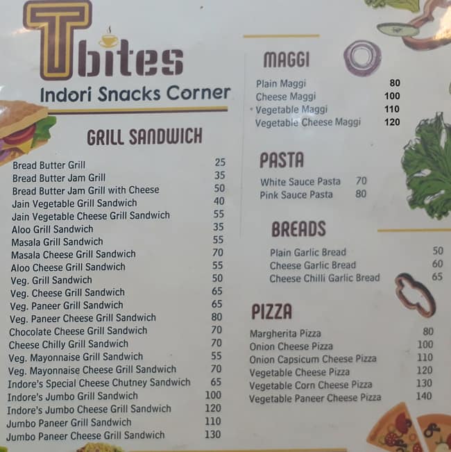 Menu of T Bites, Hiranandani Estate, Thane West, Thane