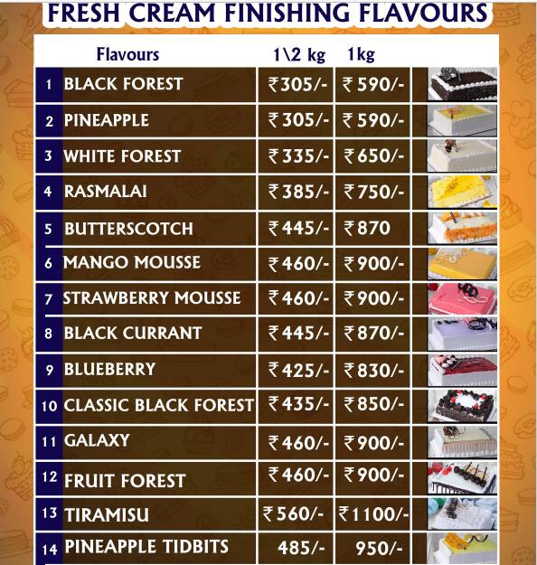 Menu of Ammas Pastries, Hennur, Bangalore
