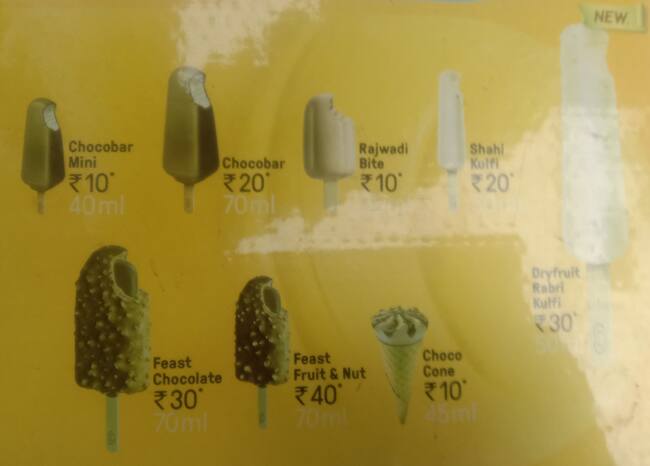 Menu of Kwality Wall’s Frozen Dessert And Ice Cream Shop, West End Mall ...
