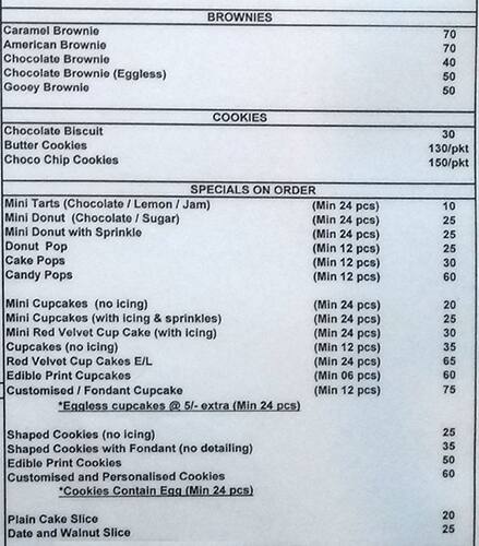 Menu at Copper Chocs, Pune, Shopper Orbit