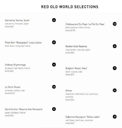 Menu at David Duncan House restaurant, Toronto, 125 Moatfield Dr