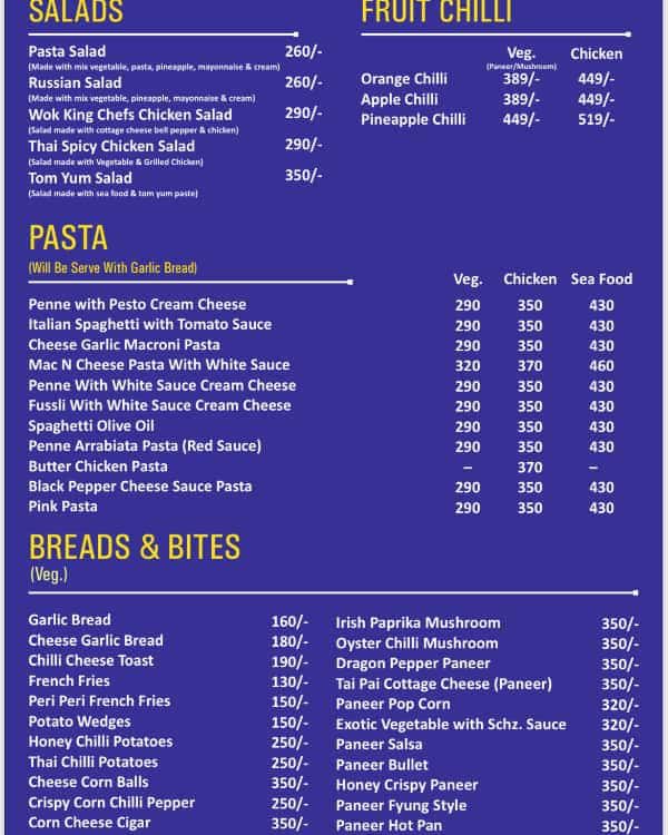 Menu of Tango Charlie Sizzlers, Kalyan, Thane