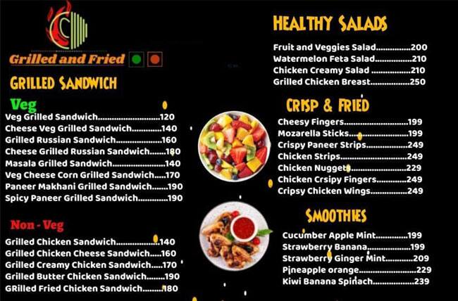 Menu of Grilled & Fried, Ulwe, Navi Mumbai