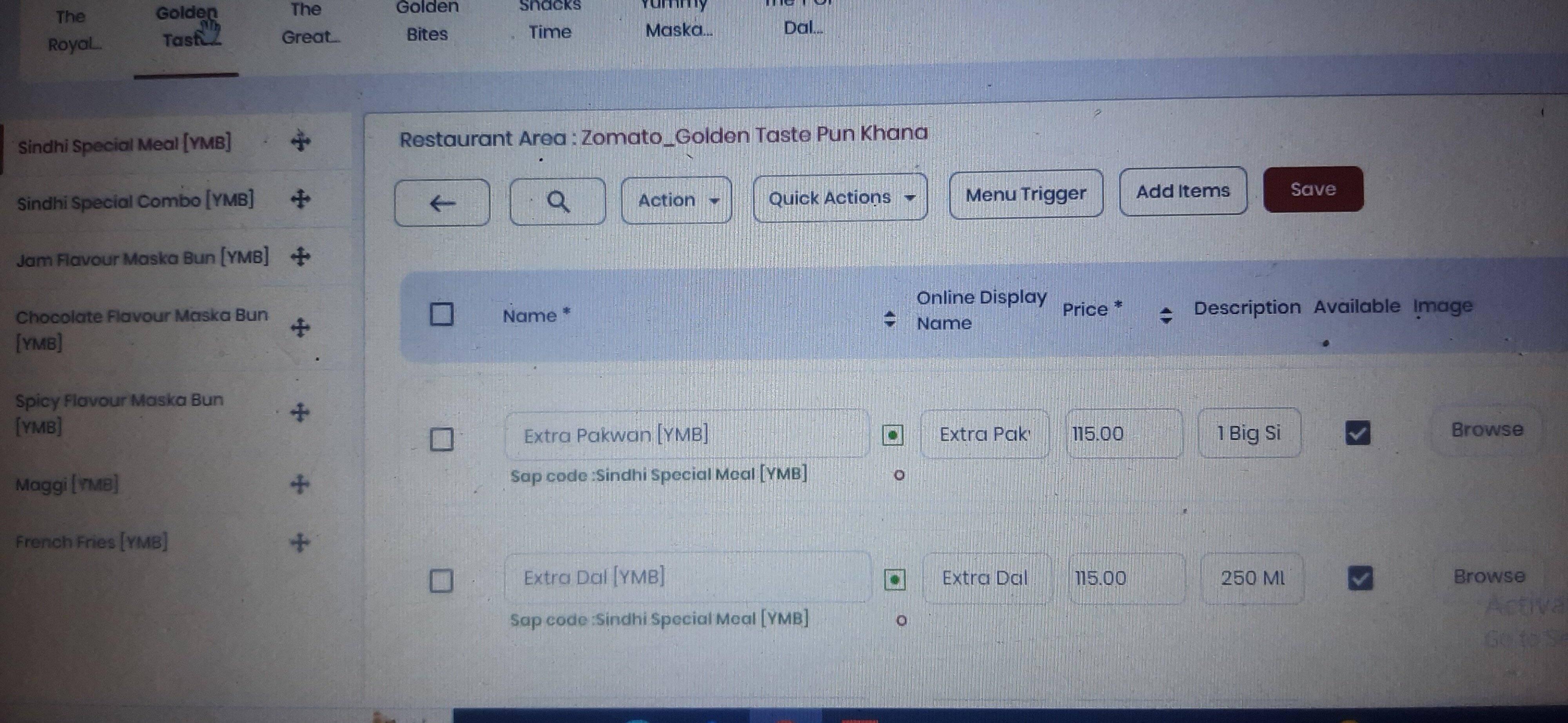 Menu of The Taste Of Dal Pakwan, Karelibaug, Vadodara