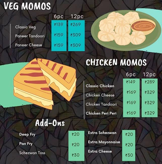 Menu of Jittery Momos, Virar, Mumbai