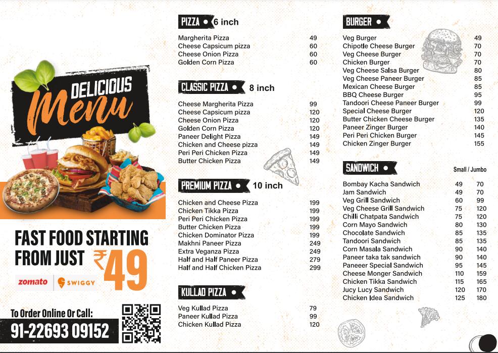 Menu of The Aroma Foods, Mira Road, Mumbai