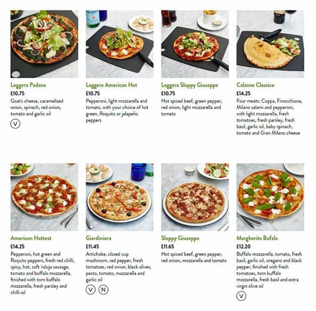 Menu at Pizza Express restaurant, Romford, Unit FR1