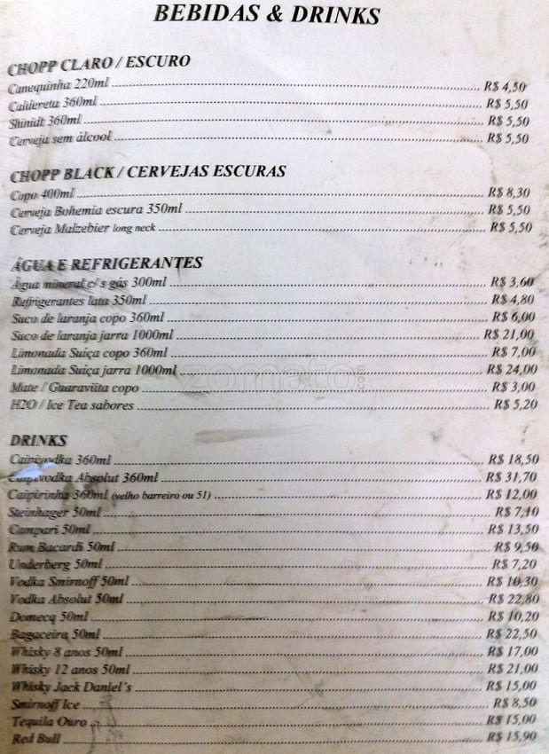 Menu em Adonis pub & Bar, Rio de Janeiro, R. São Luiz Gonzaga