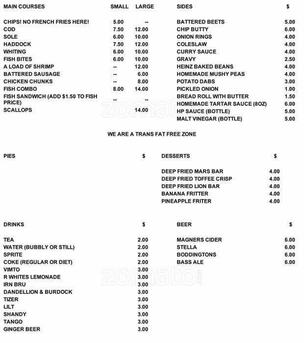 A Salt & Battery Menu, Menu for A Salt & Battery, Meat Packing District ... A Salt & Battery Menu, Menu for A Salt & Battery, Meat Packing District ...