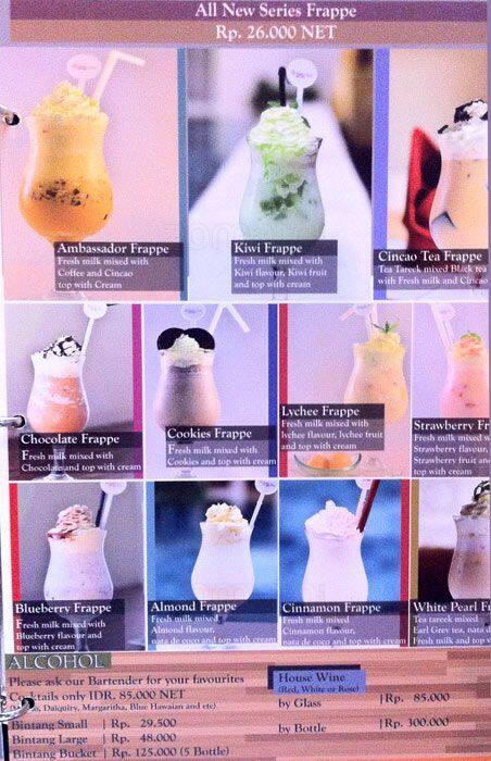 Menu at Ambassador Night Market & Roadbar, Pemogan