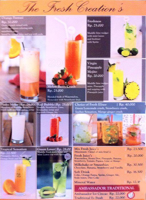 Menu at Ambassador Night Market & Roadbar, Pemogan