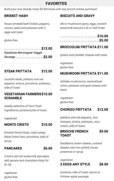 Menu at Eastburn pub & bar, Portland