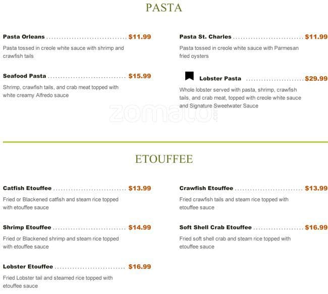 Menu at Sweetwater Plaza restaurant, Sugar Land