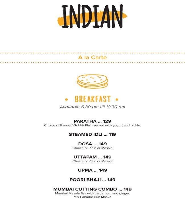 Artisan - Regenta Antarim Menu - Zomato
