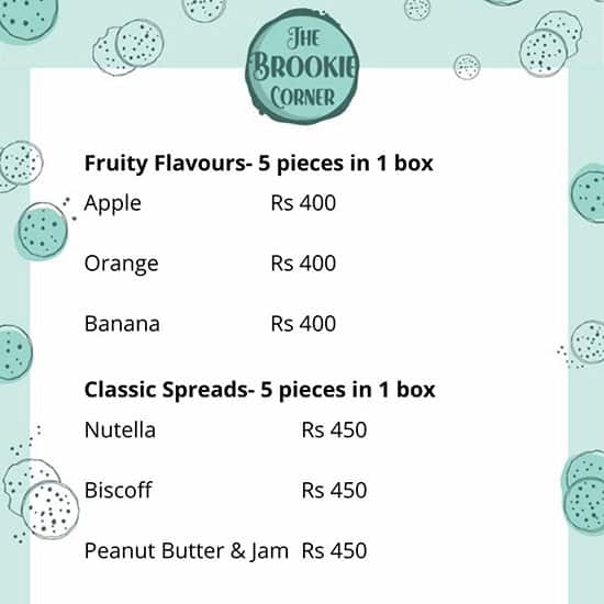 Menu of The Brookie Corner, Andheri Lokhandwala, Andheri West, Mumbai