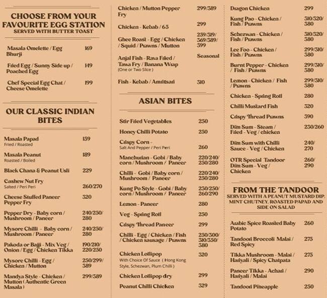 On the rocks menu store