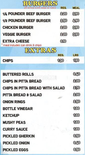 Menu at GEORGE'S PLAICE restaurant, Harrow, 202 Northolt Rd