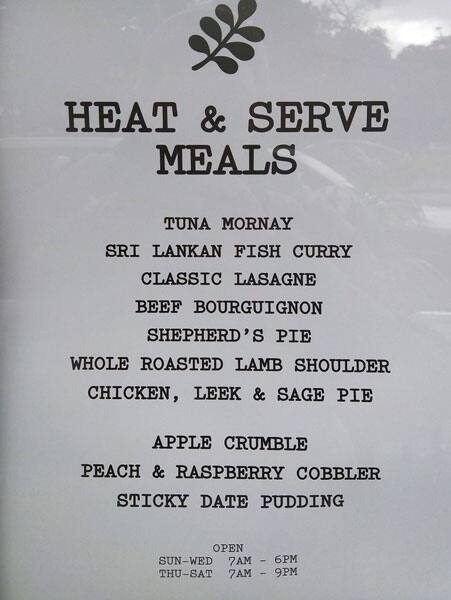 Menu at Botanical Hotel restaurant, South Yarra