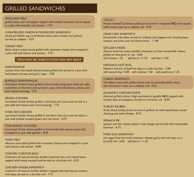 Menu at The Feve pub & bar, Oberlin