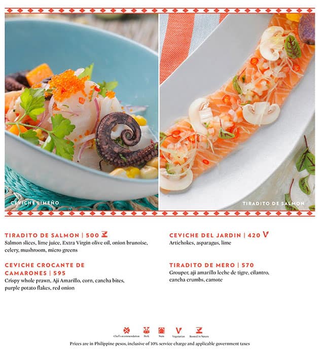 Menu at Samba Shangri-La Fort restaurant, Taguig