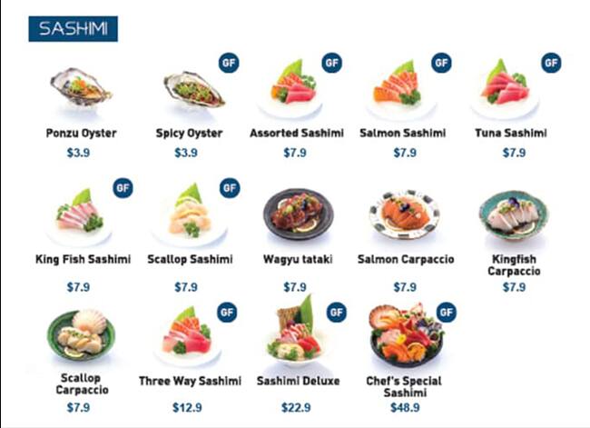 Menu at Sushi Jiro restaurant, Malvern East, FB182/1341 Dandenong Rd