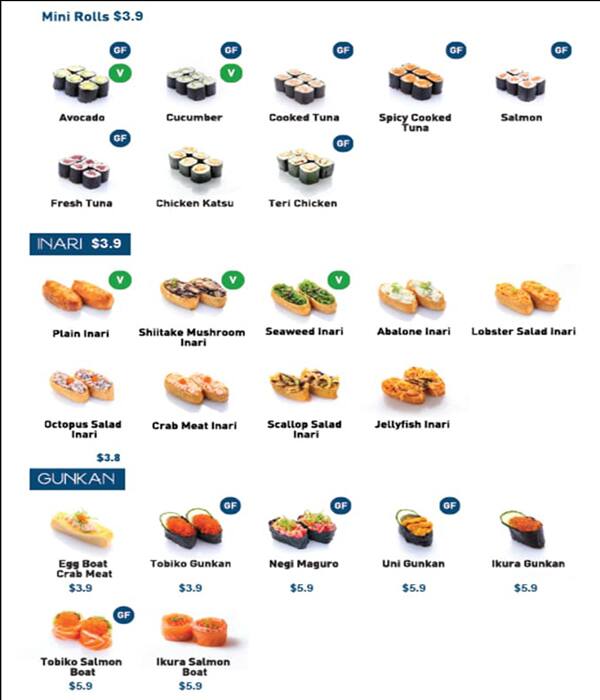 Menu at Sushi Jiro restaurant, Malvern East, FB182/1341 Dandenong Rd