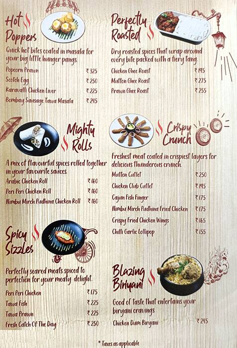 Menu of Chop Treat, Kukatpally, Hyderabad