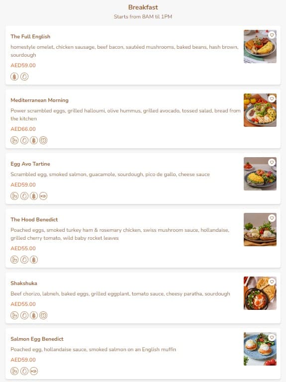 Menu of The Good Hood Kitchen, Town Square, Dubai