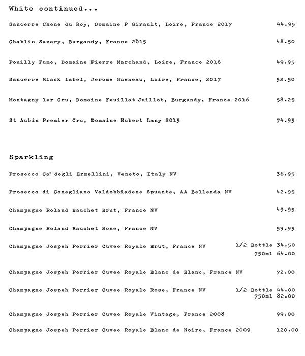 Menu at fish!kitchen restaurant, London, Cathedral Street