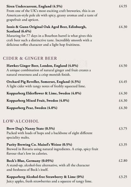 Menu at Harts Boatyard Surbiton pub & bar, Surbiton