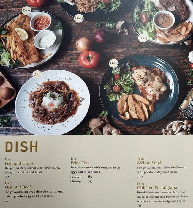 Menu at Amyrea Art & Kitchen cafe, Tangerang