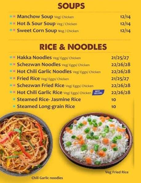 Menu at Asia Seven restaurant, Dubai