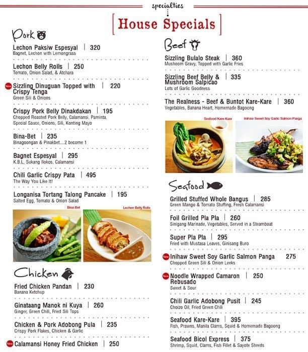 Menu at Simple Lang Restaurant, Makati, Ayala Triangle Gardens