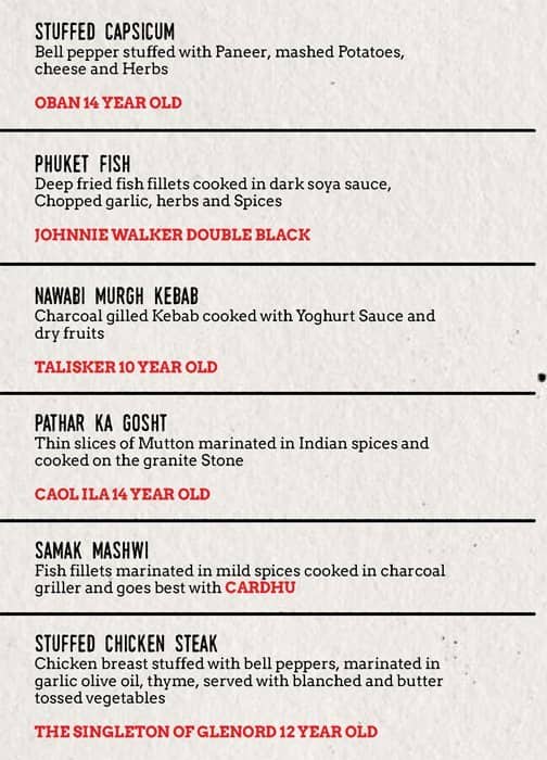 Menu at Ohri's Ming's Court Banjara Hills, Hyderabad